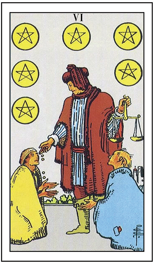 Six of Pentacles - Psychic Cards