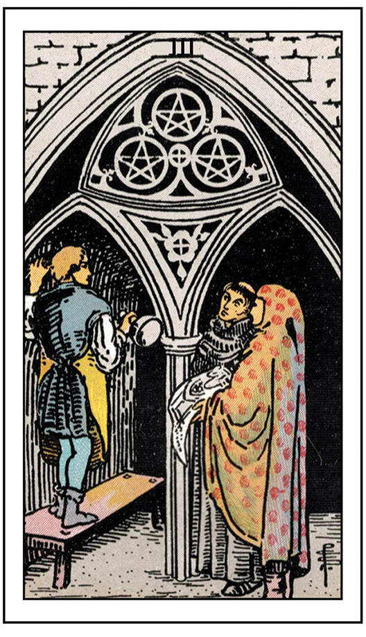 Three of Pentacles - Psychic Cards