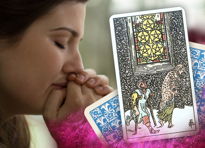 The Five of Pentacles Tarot Card - Psychic Cards